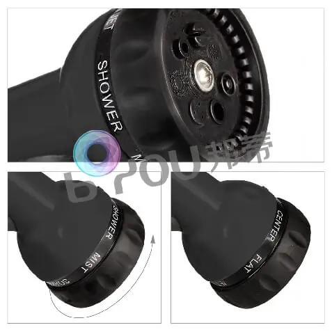 Retractable Garden Coil Hose Pipe With 8 Function Water Spray Gun ...