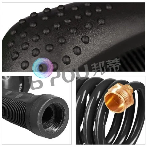 Retractable Garden Coil Hose Pipe With 8 Function Water Spray Gun ...